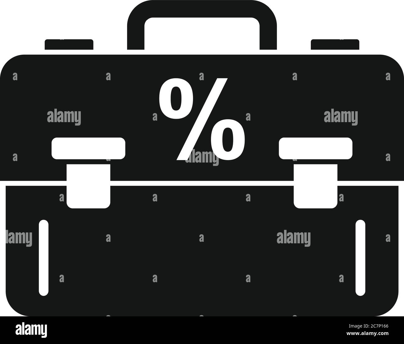 Percent tax case icon. Simple illustration of percent tax case vector ...