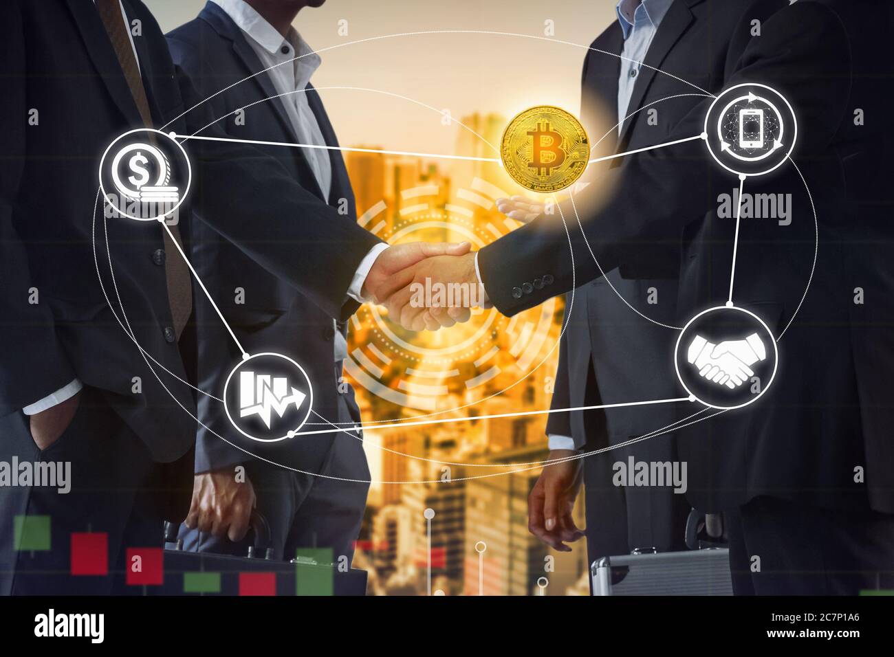 Cryptocurrency and blockchain trading and investing concept Stock Photo ...