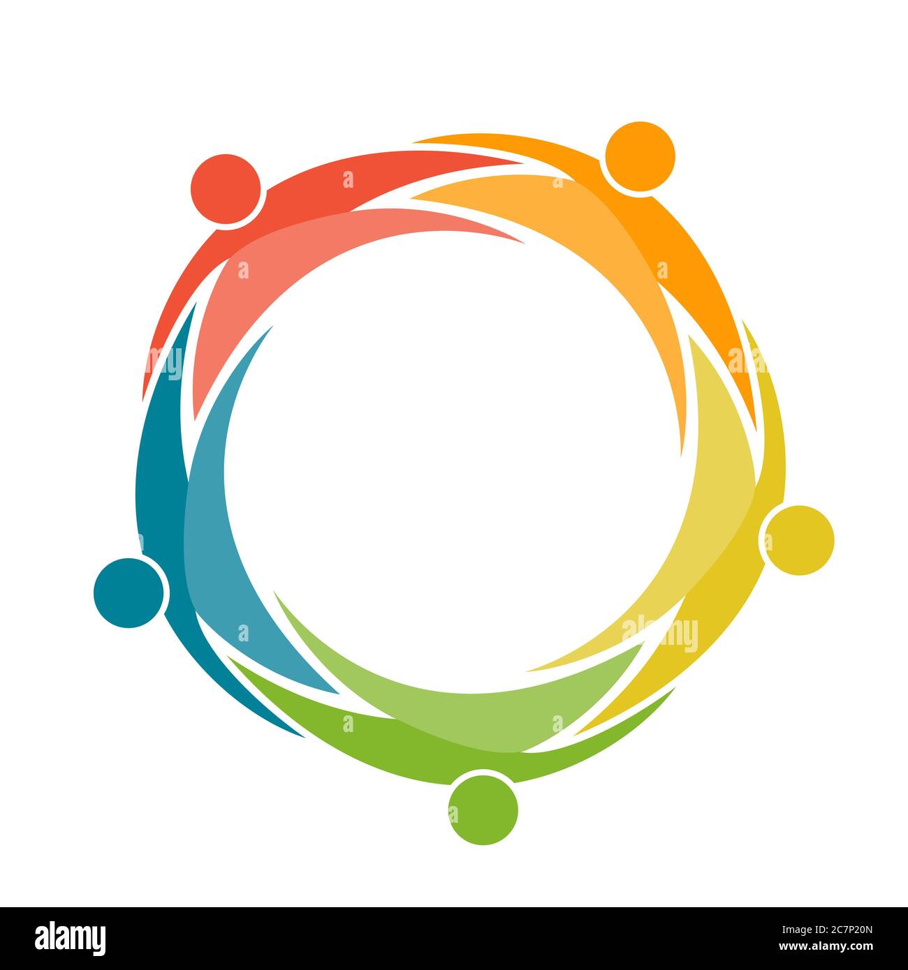 Teamwork, social community, or a group of friends. Vector illustration ...