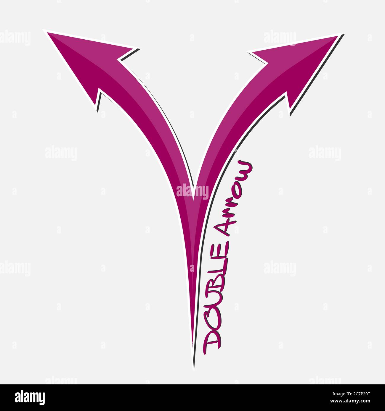 Double arrow. Vector illustration for theme design isolated on a white ...