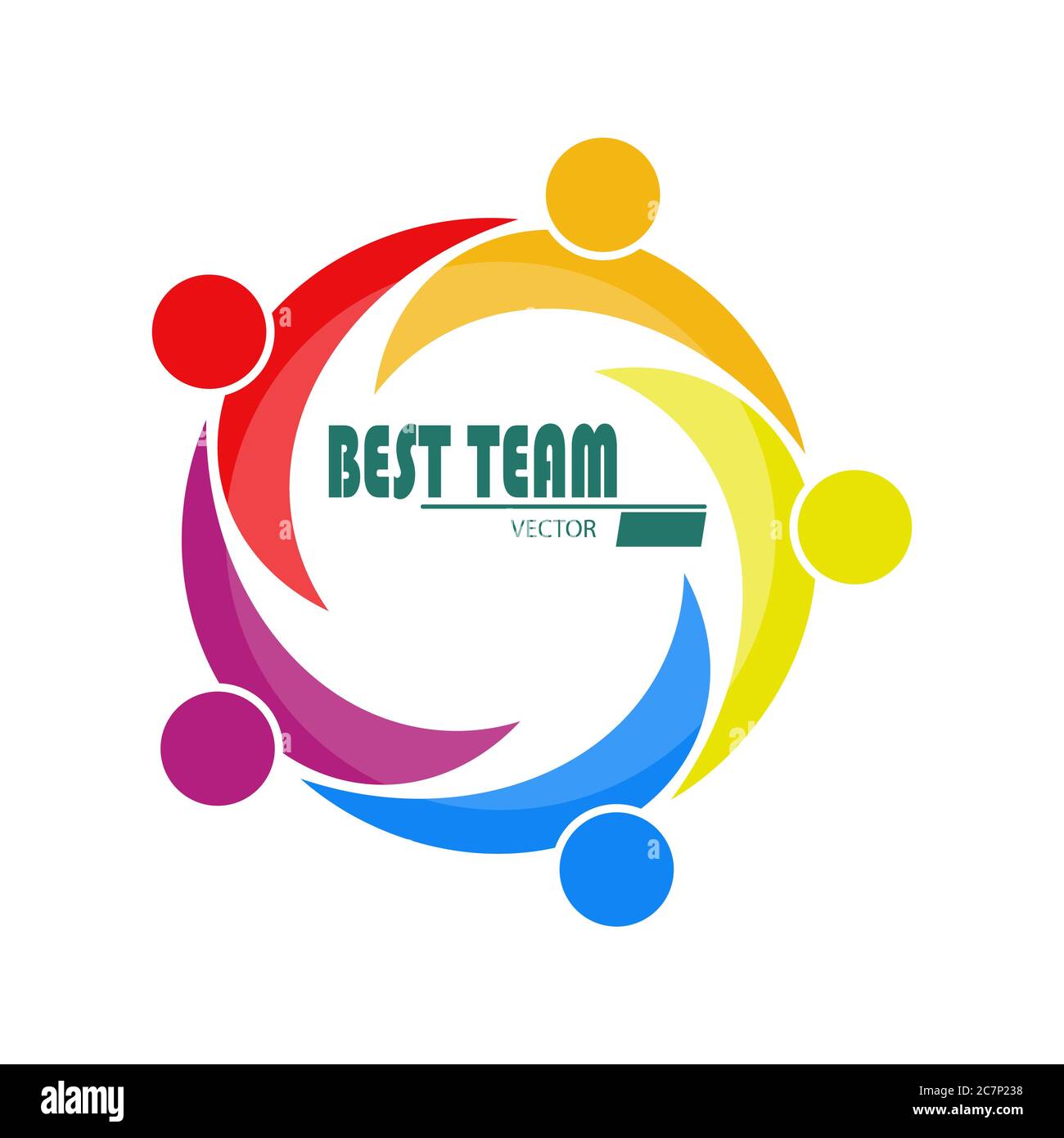 team of like-minded people, friends or colleagues. Creative vector ...