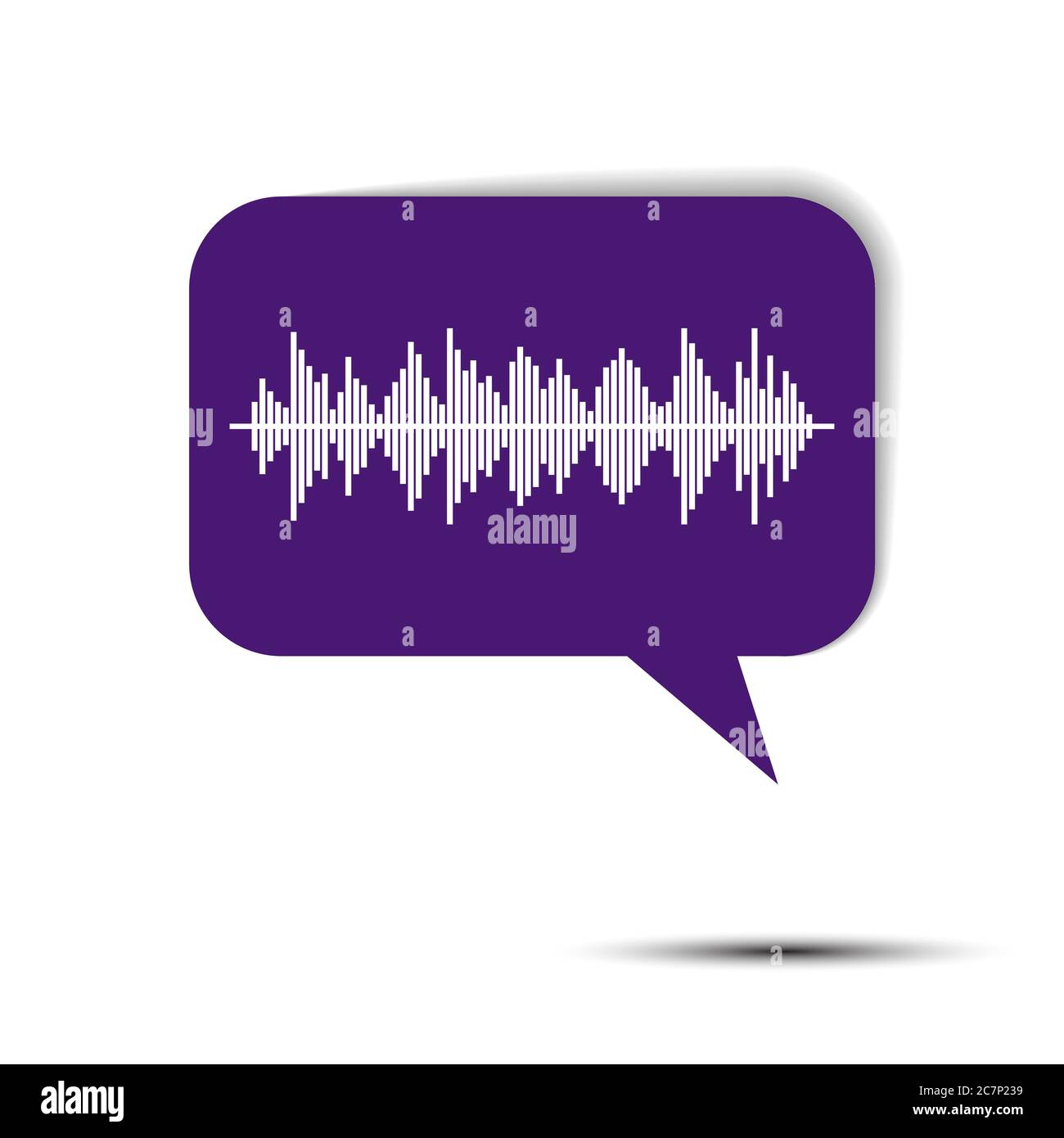 Voice spectrum and speech cloud, simple design. Vector illustration for ...