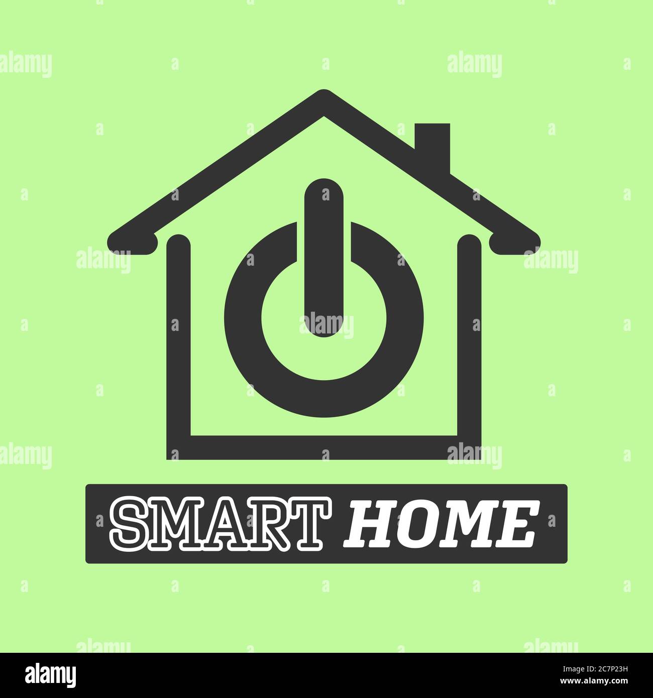 SMART HOME. Simple vector icon isolated on a white background for ...