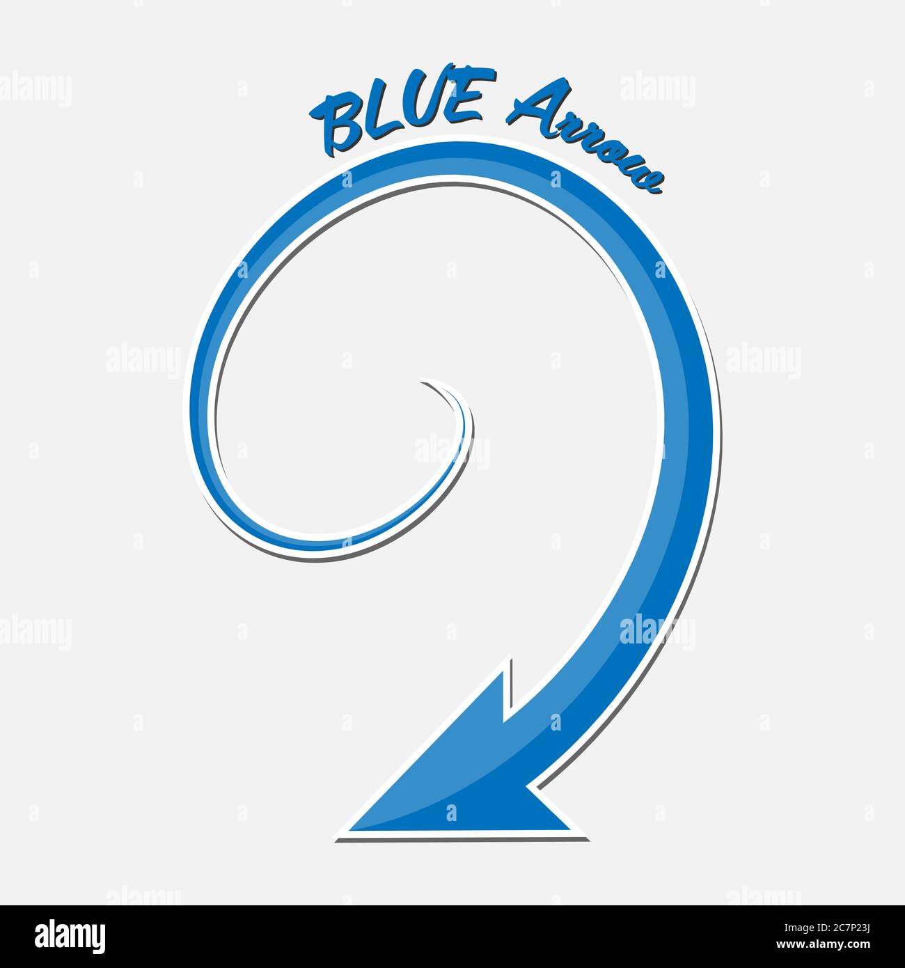 Blue arrow. Vector illustration for theme design isolated on a white ...