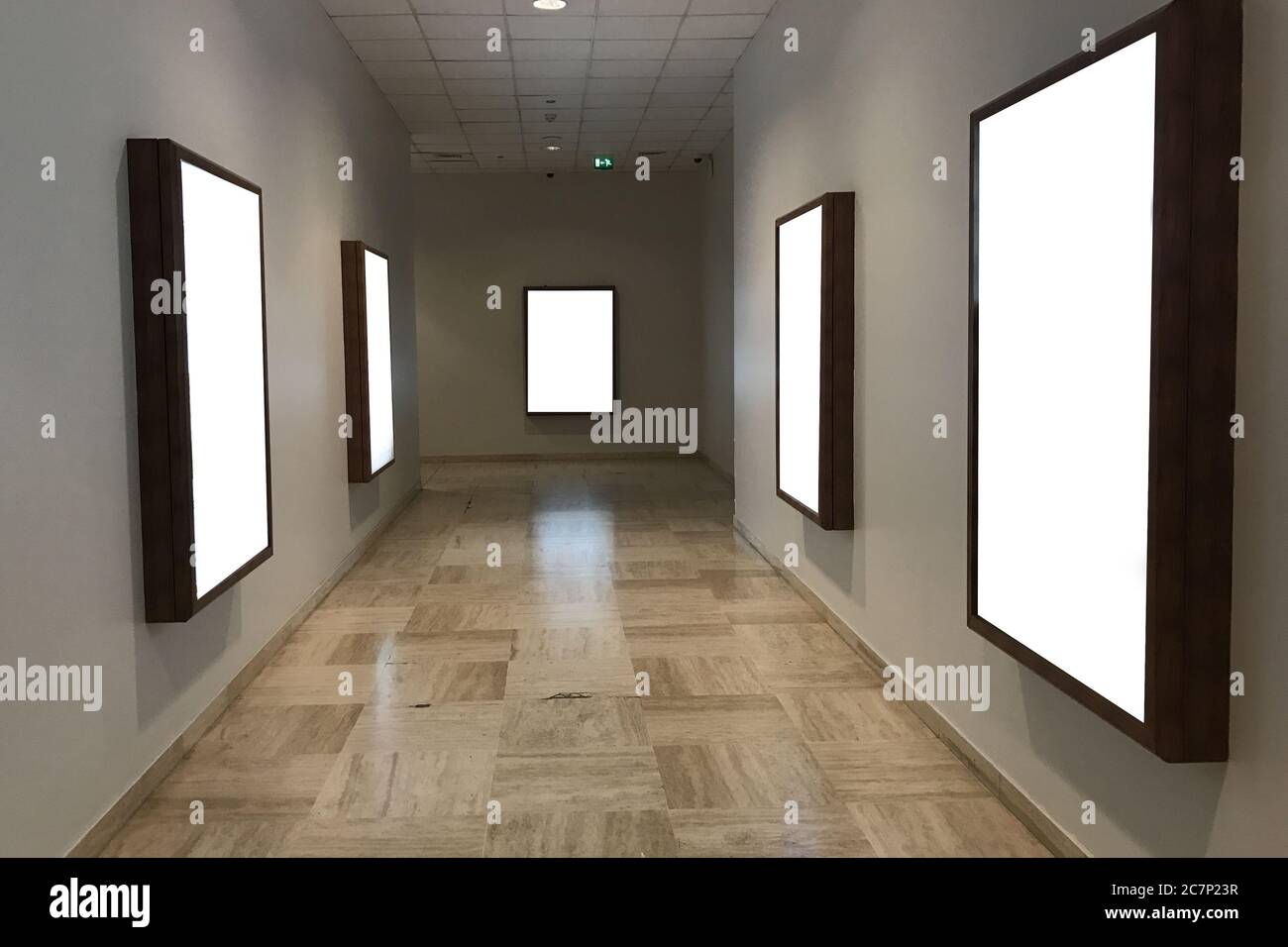 Closeup shot of a blank white screen in the office - perfect for your ...