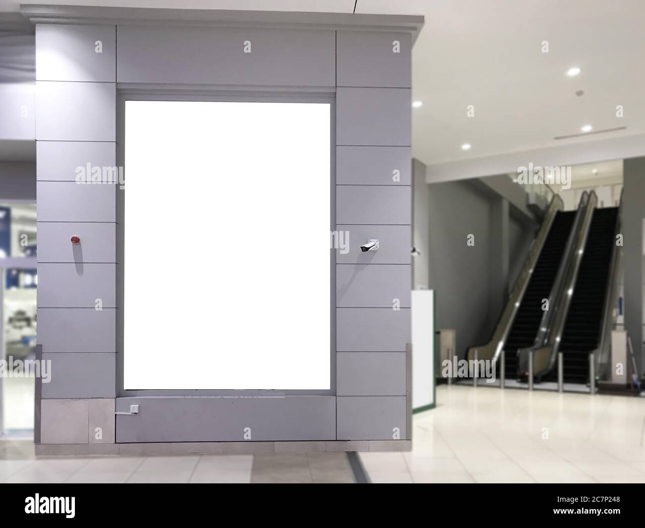 Closeup shot of a blank white screen in the office - perfect for your ...