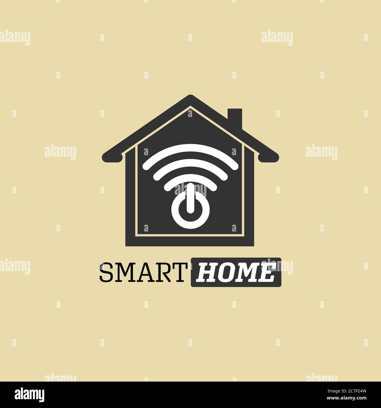 SMART HOME. Simple vector icon isolated on a white background for ...
