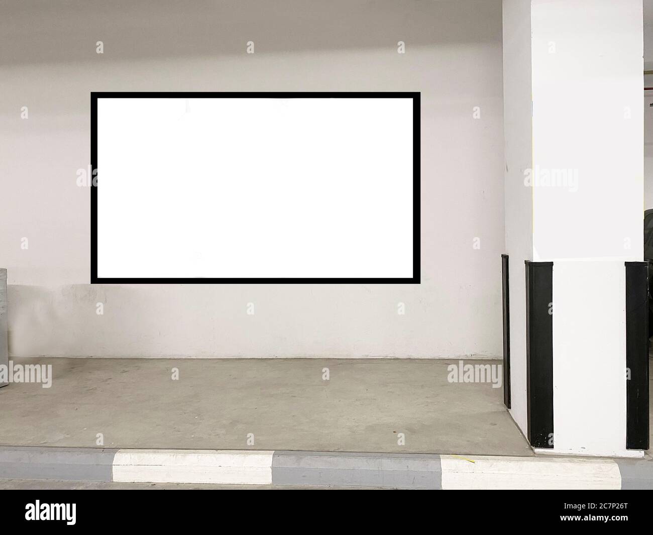 Closeup shot of a blank white screen in the office - perfect for your ...