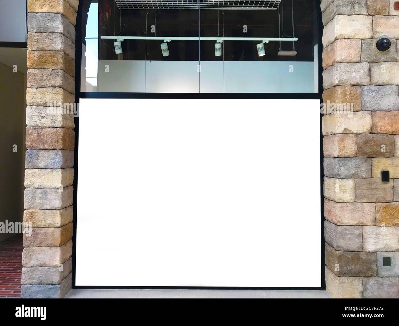 Closeup shot of a blank white screen outdoors- perfect for your text ...