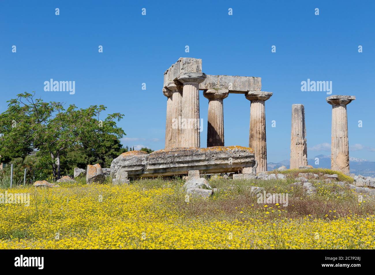 Temple of Apollo, Ancient Corinth, Greece Stock Photo - Alamy