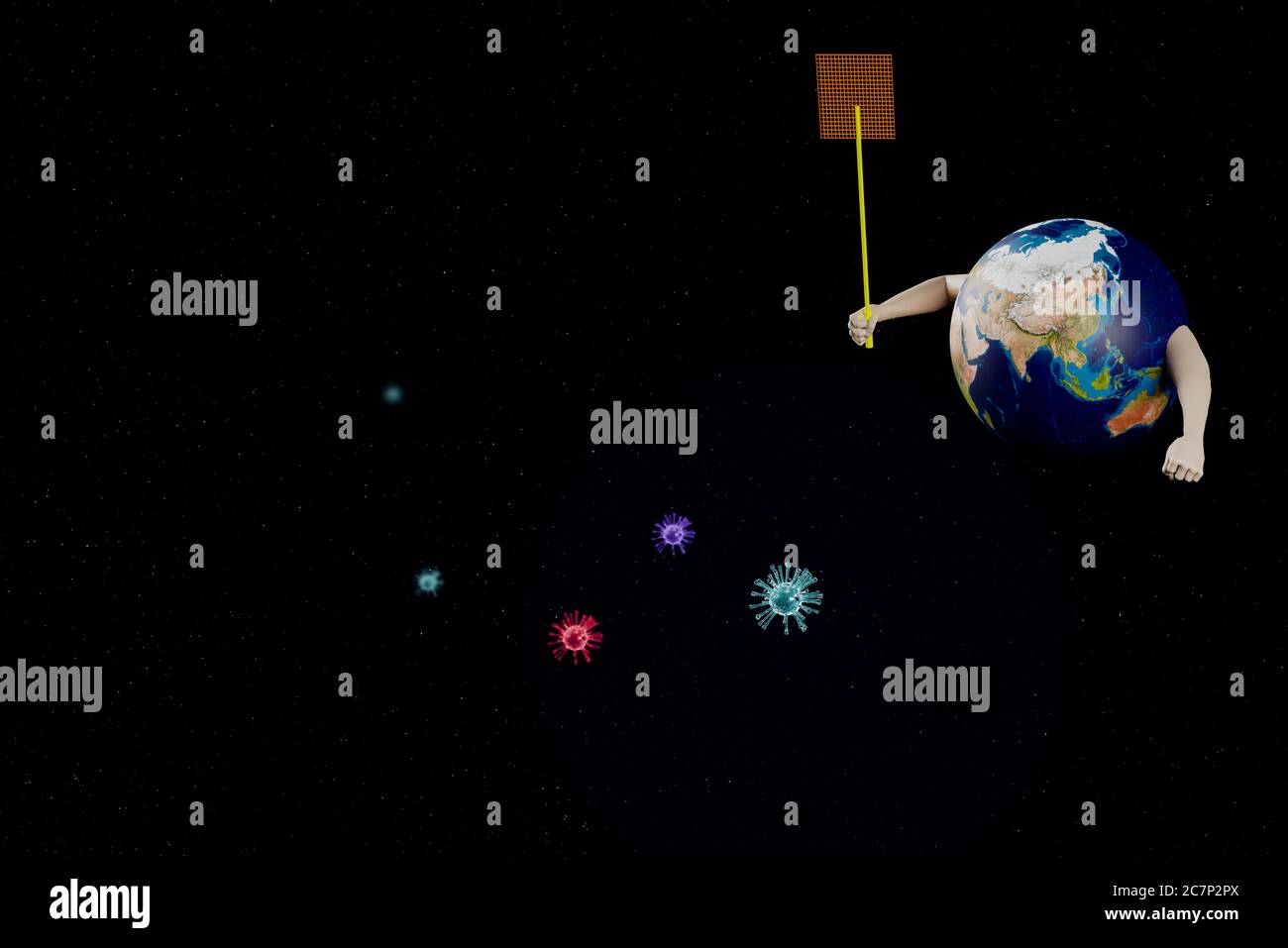 Funny eart planet cartoon illustration hi-res stock photography and ...