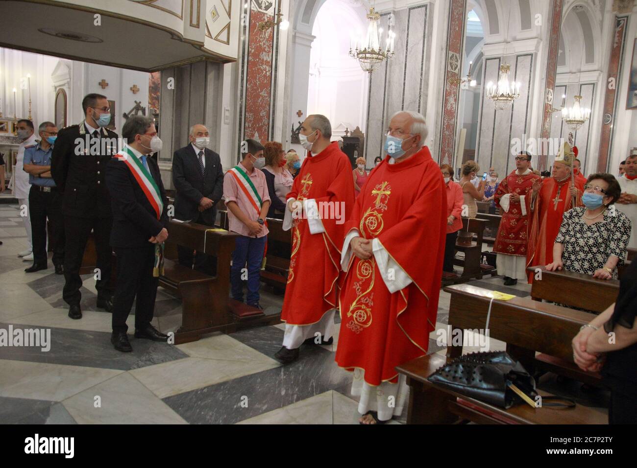 The priests go in procession to reach the altar where Holy Mass is ...