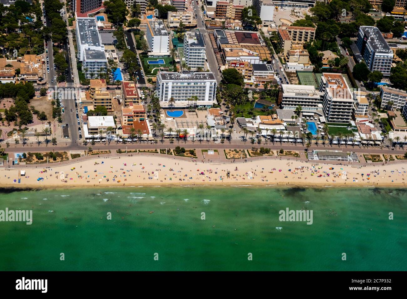 Aerial photo, Arenal beach with Balneario 5, Balneario 6, Balneario 5 ...