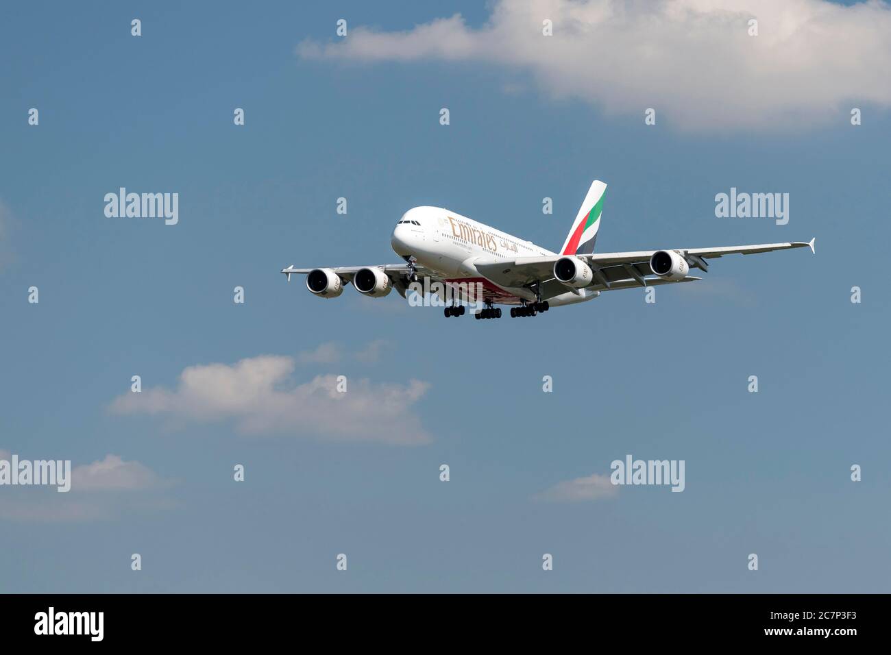 Munich, Germany - September 03. 2019 : Emirates Airbus A380-800 with ...