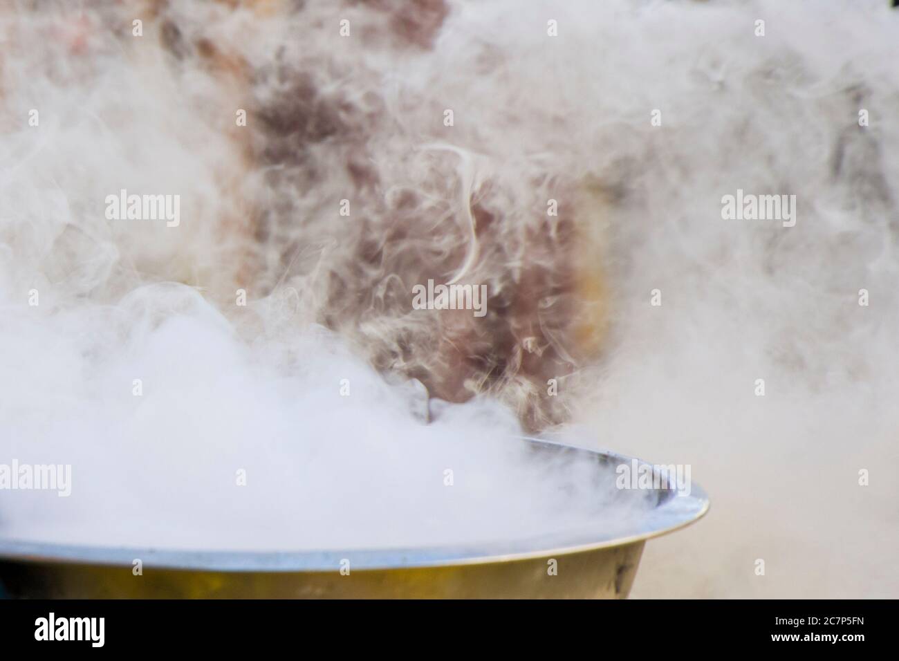 Smoke background, smoke on the street at festival Stock Photo - Alamy