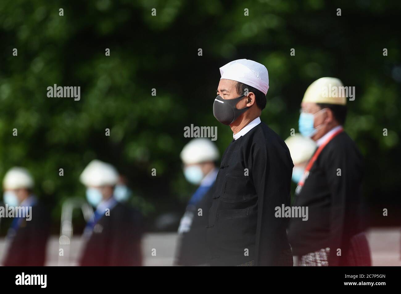 Yangon, Myanmar. 19th July, 2020. Myanmar President U Win Myint attends ...