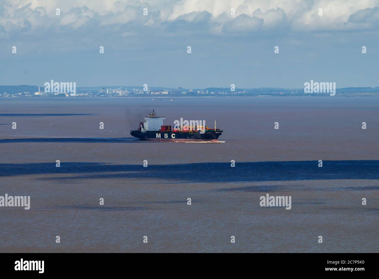 MSC Mandy heading into Portbury docks Stock Photo - Alamy