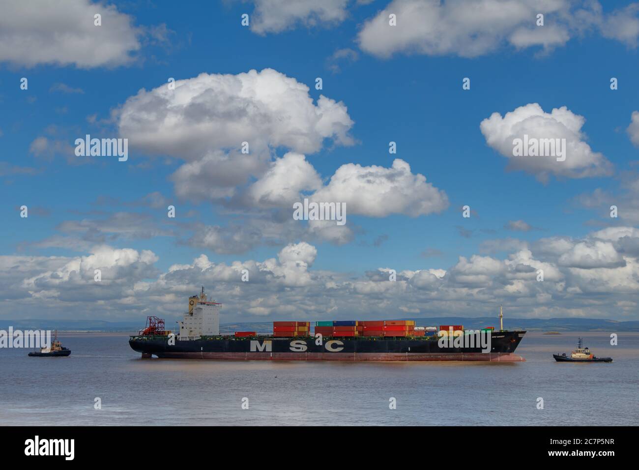 MSC Mandy heading into Portbury docks Stock Photo - Alamy