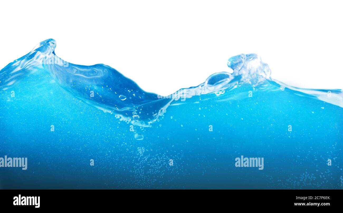 clear water wave isolated on white background Stock Photo - Alamy