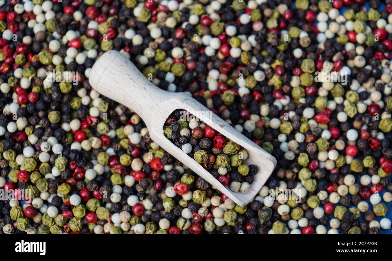 many peppercorns in different colours Stock Photo - Alamy