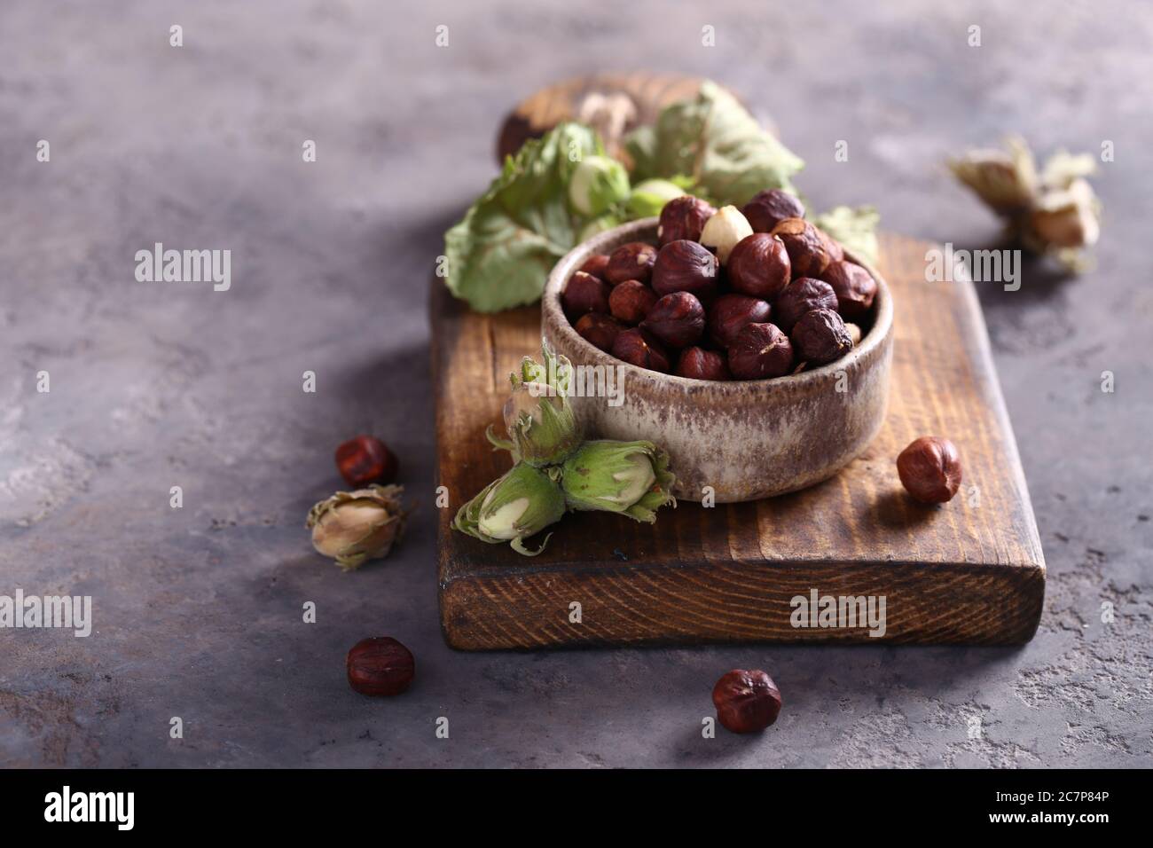 natural organic hazelnut nut for healthy eating Stock Photo - Alamy