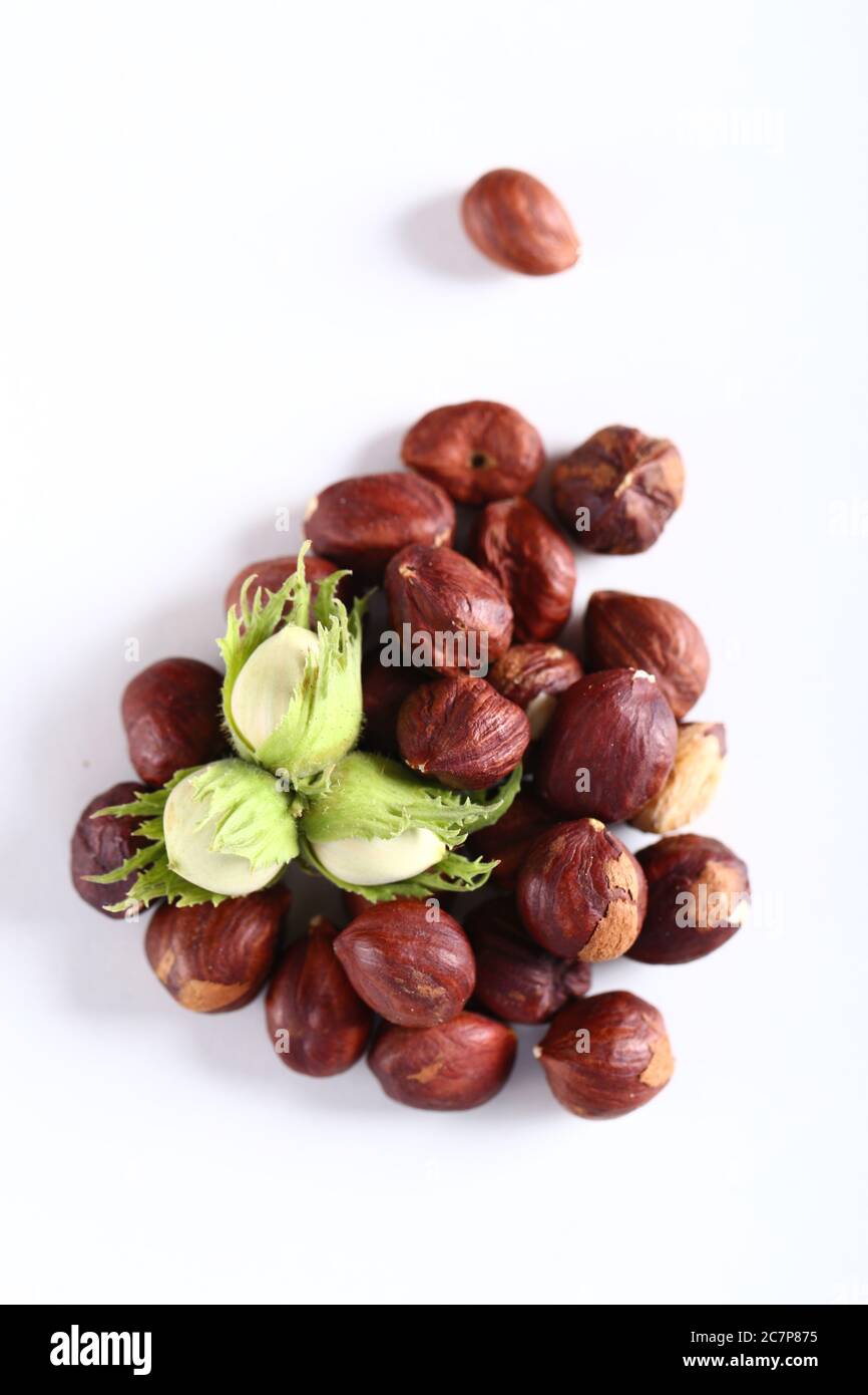 natural organic hazelnut nut for healthy eating Stock Photo - Alamy