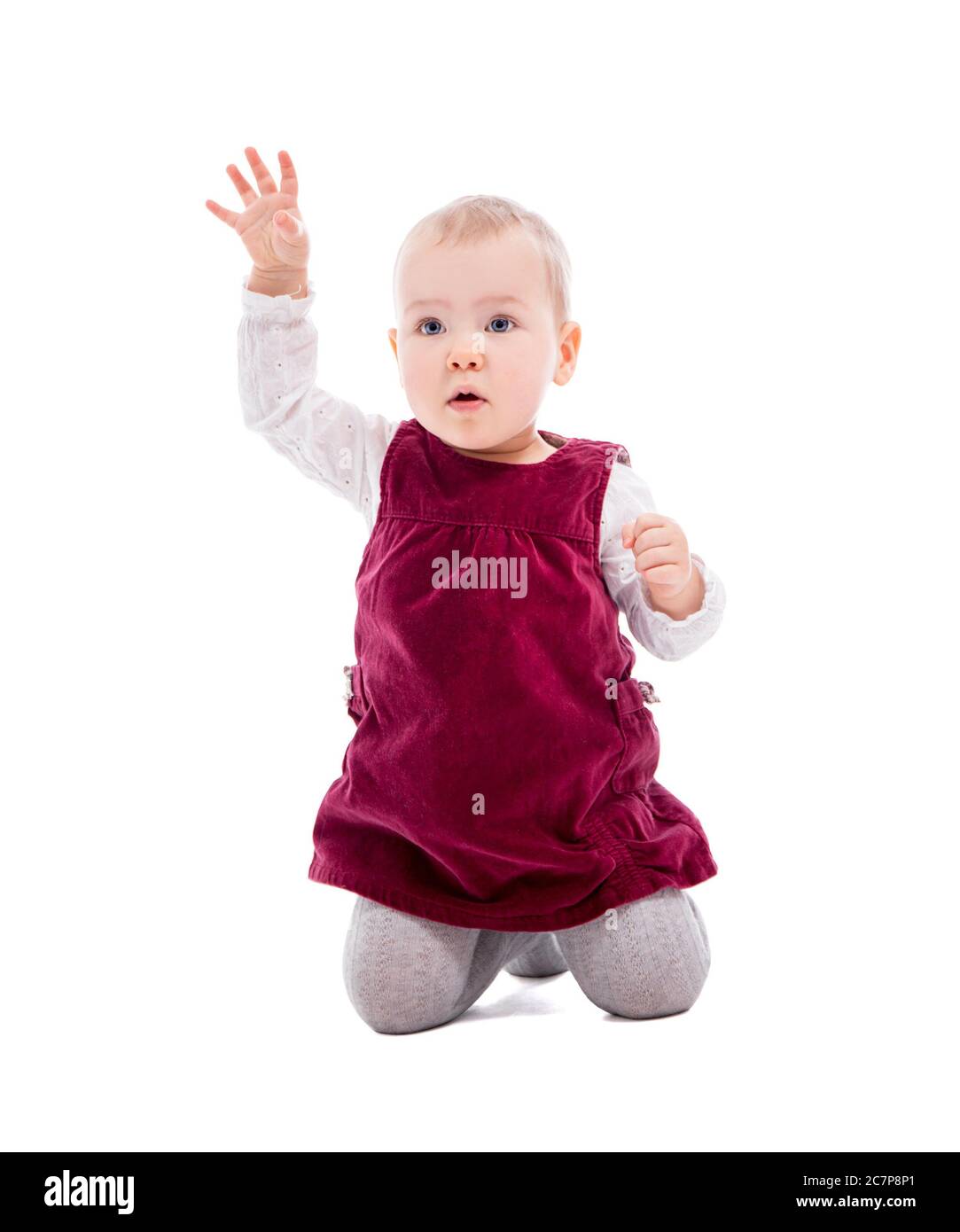 cute baby girl isolated on white background Stock Photo - Alamy