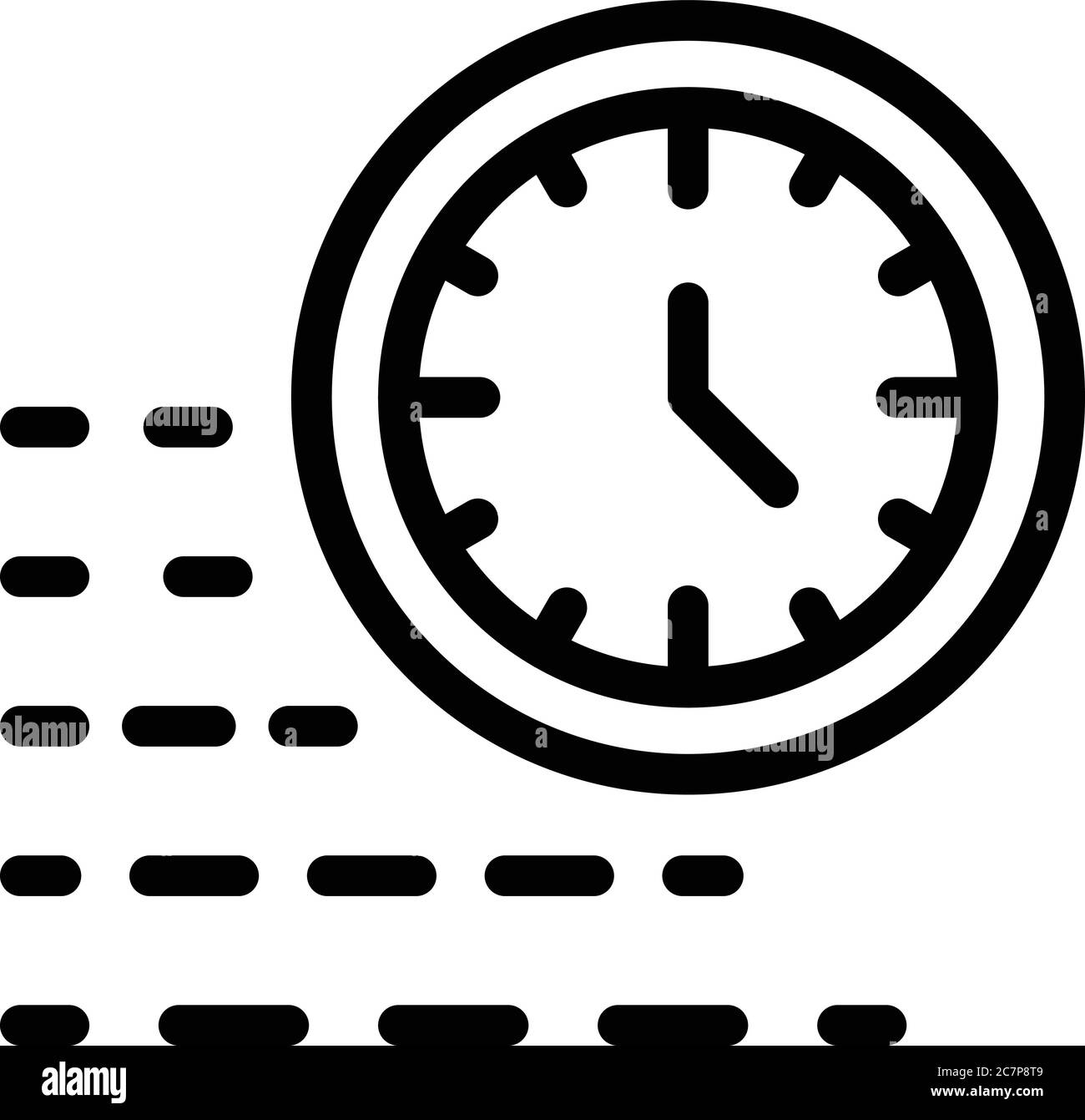 Running time clock icon, outline style Stock Vector Image & Art - Alamy