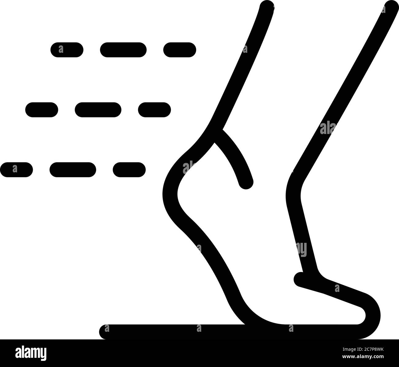 Running foot icon, outline style Stock Vector Image & Art - Alamy