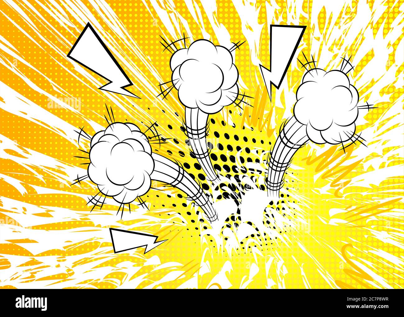 Cartoon design colored background. Comic book backdrop illustration ...