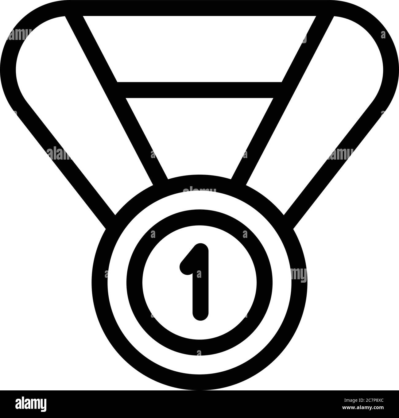 Running first place medal icon, outline style Stock Vector Image & Art ...