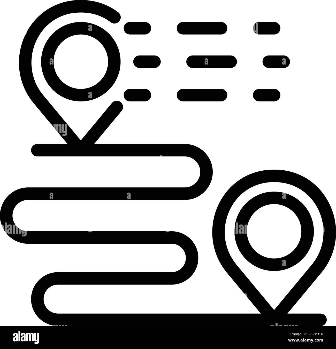 Running route icon, outline style Stock Vector Image & Art - Alamy