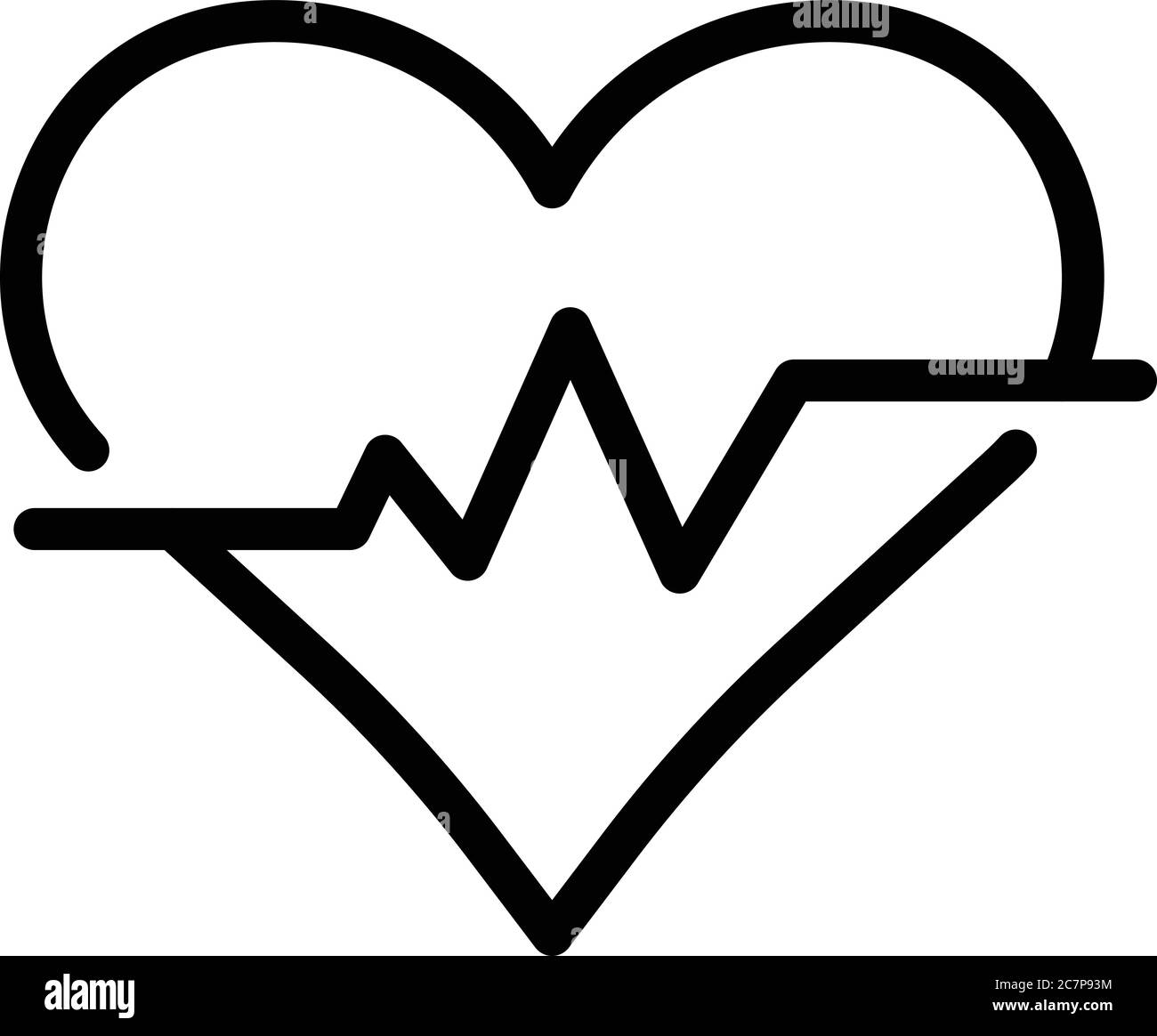 Running heart rate icon, outline style Stock Vector Image & Art - Alamy