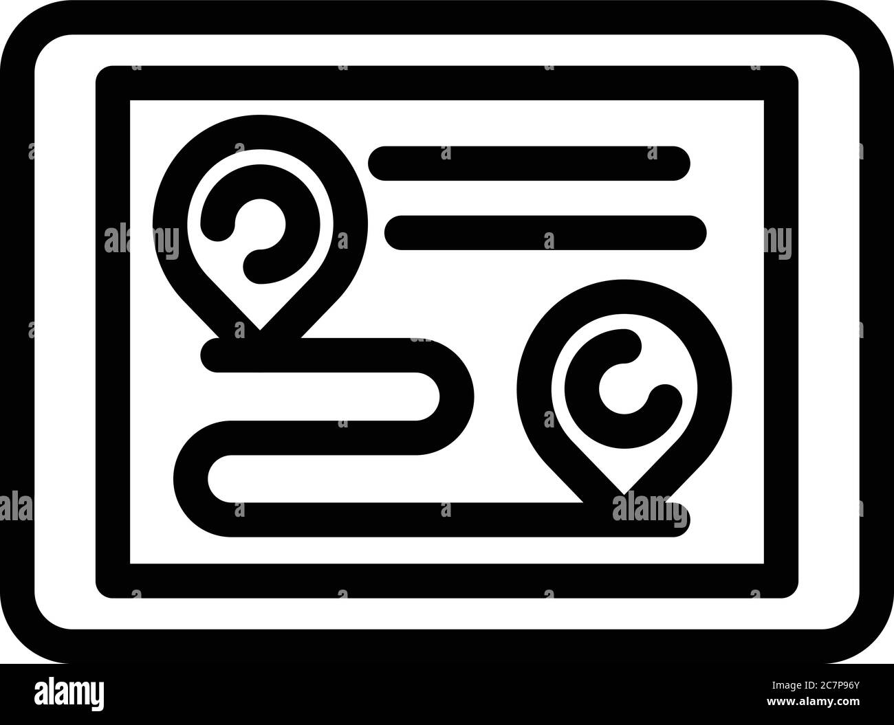 Tablet running route icon, outline style Stock Vector Image & Art - Alamy