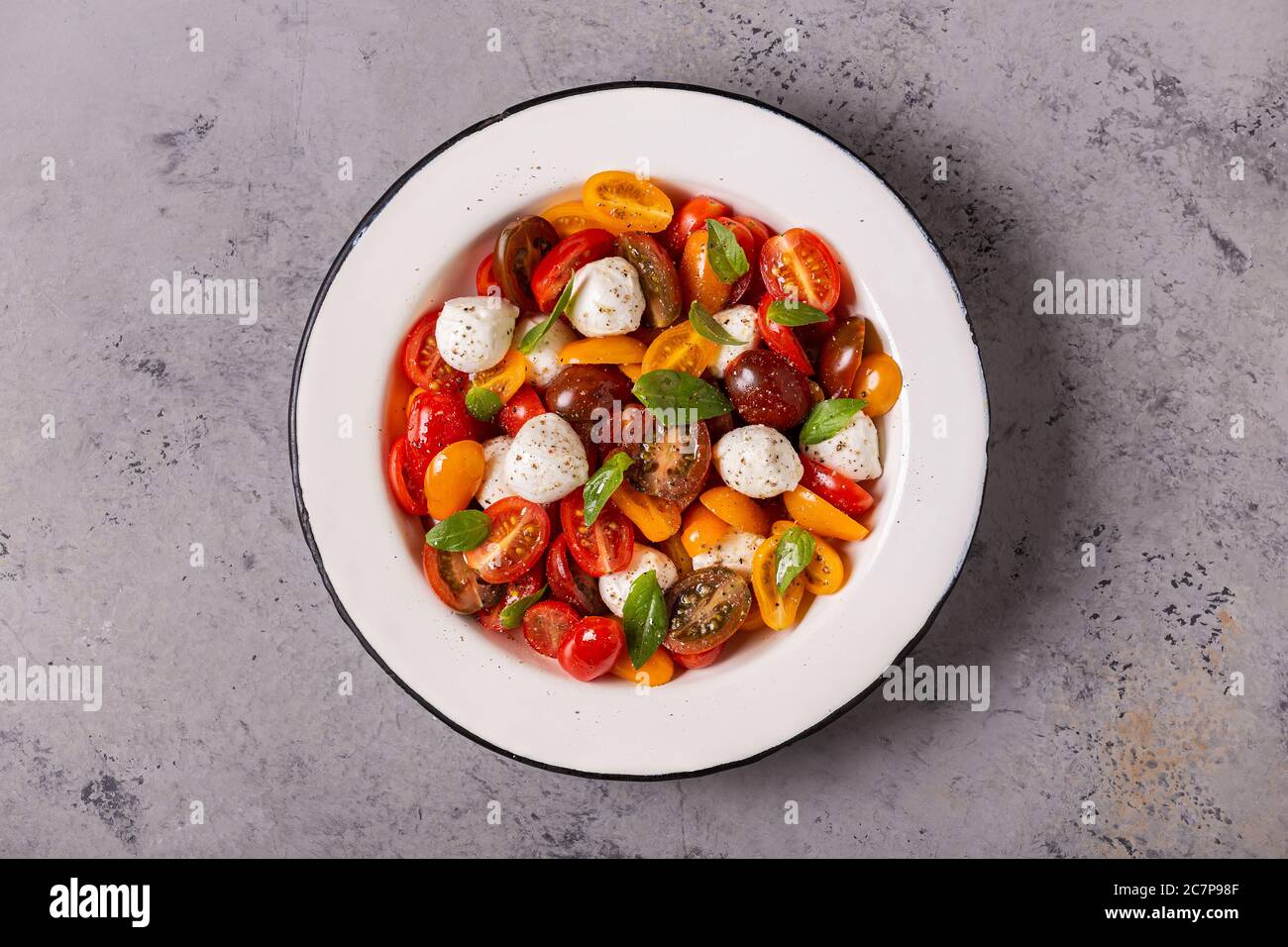 Caprese salad sliced tomatoes hi-res stock photography and images - Alamy