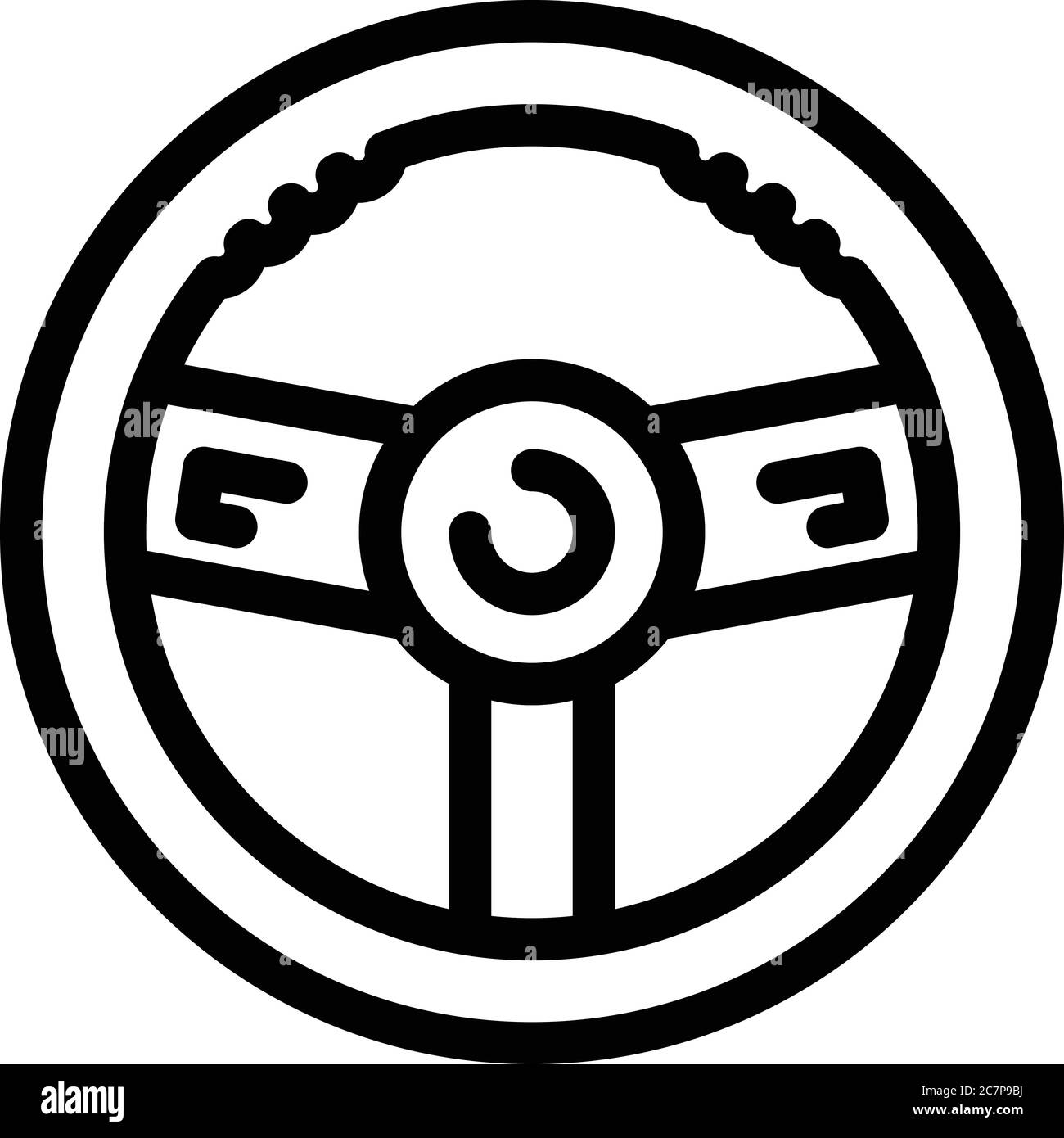 Control steering wheel icon, outline style Stock Vector Image & Art - Alamy