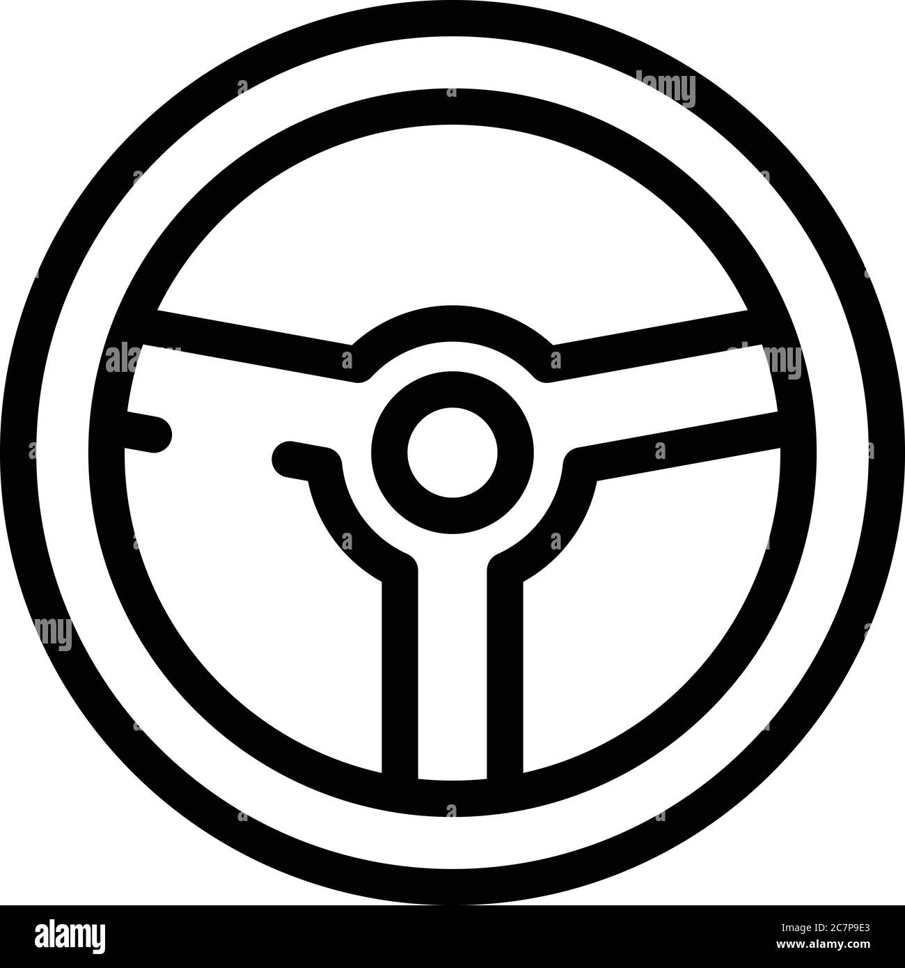 Retro steering wheel icon, outline style Stock Vector Image & Art - Alamy