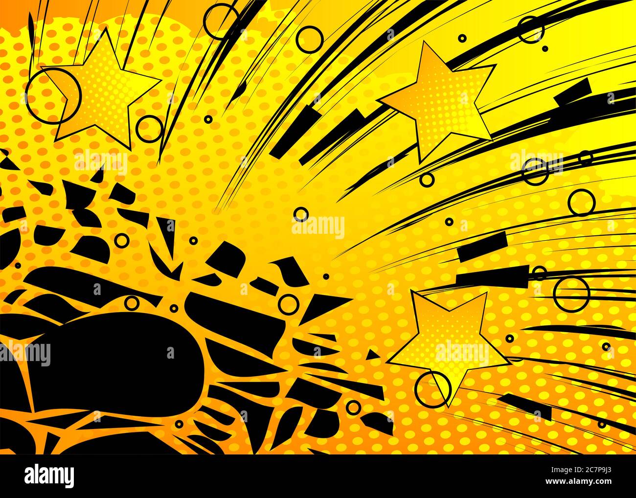 Cartoon design colored background. Comic book backdrop illustration ...