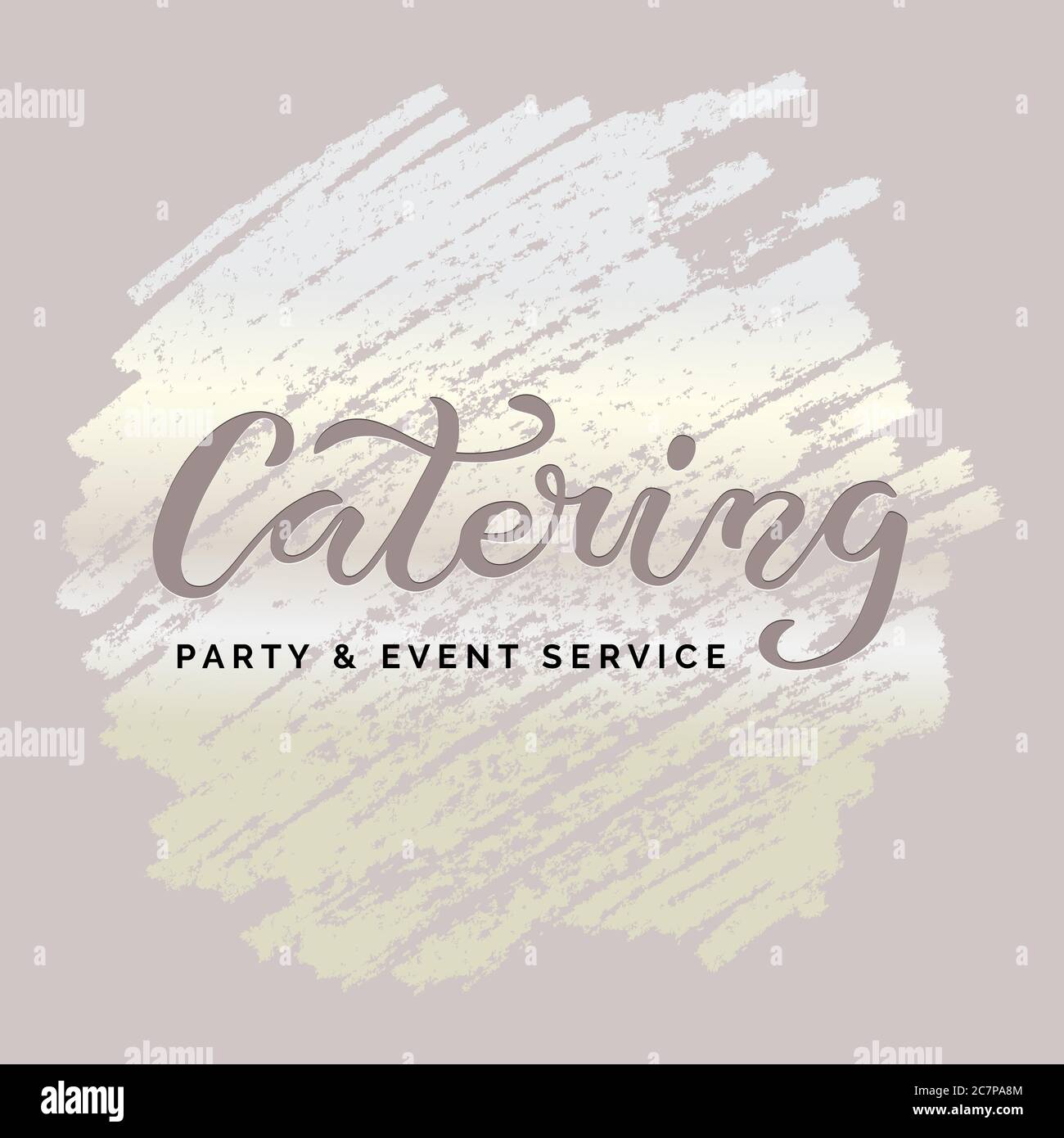 Template of catering company logo. Hand-drawn and digitized lettering ...