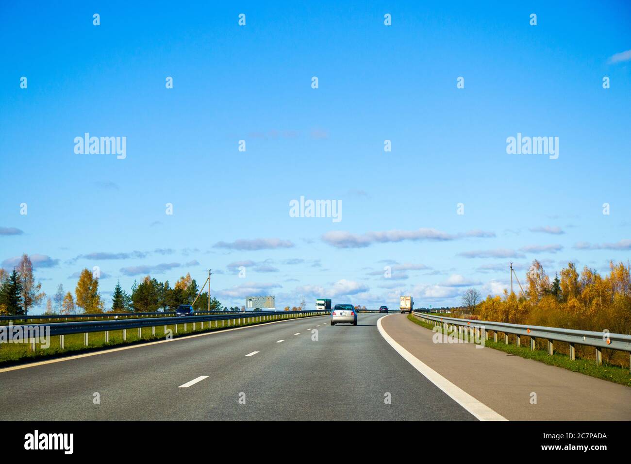 Highway, autobahn and road landscape. Automobile, cars and vehicles ...