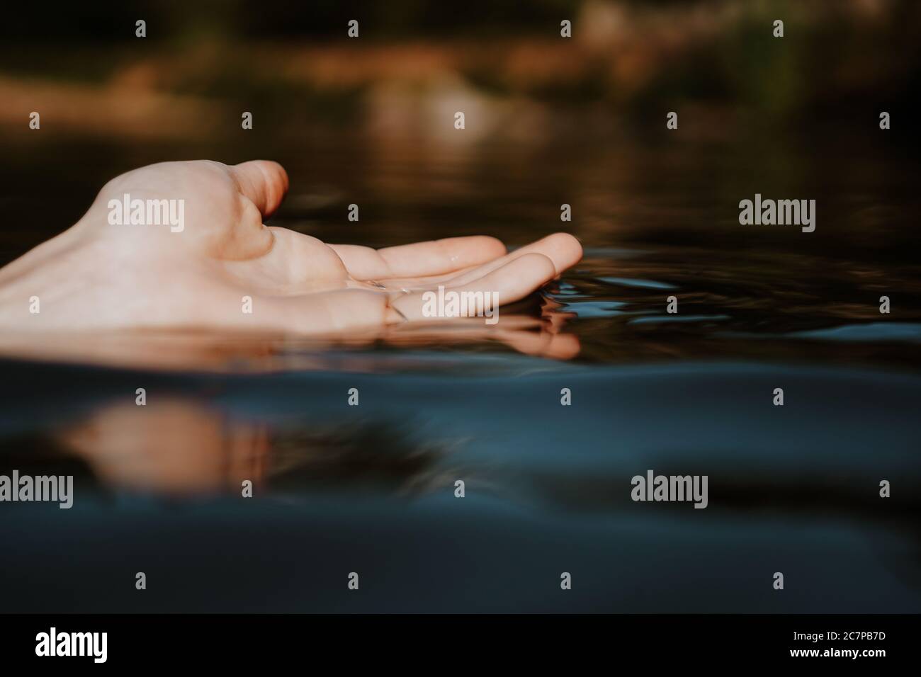 Beautiful woman skinny dipping and wild swimming in river Stock Photo ...