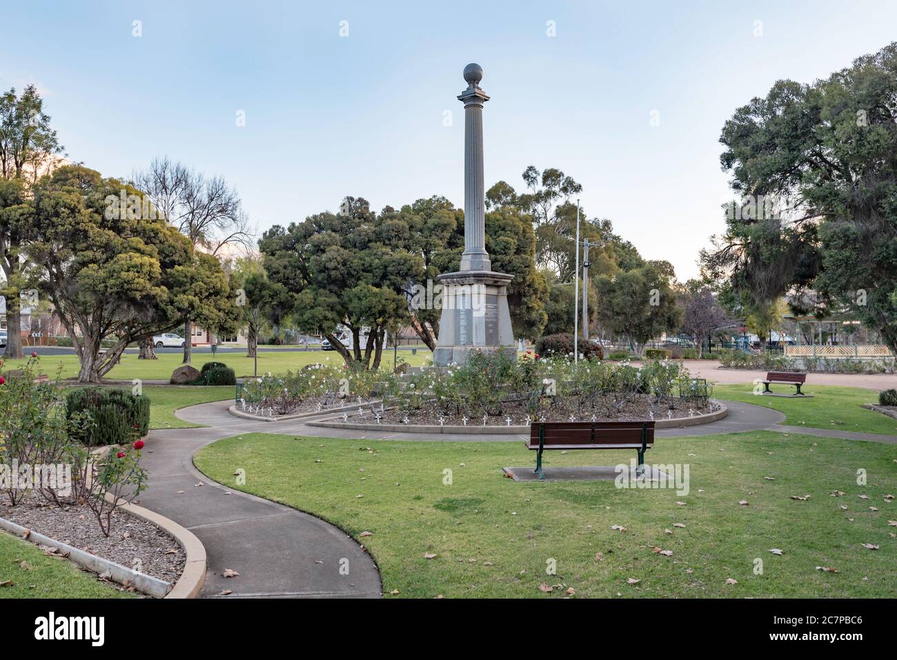 The Mudgee District Fallen Soldiers Memorial in Robertson Park in the ...