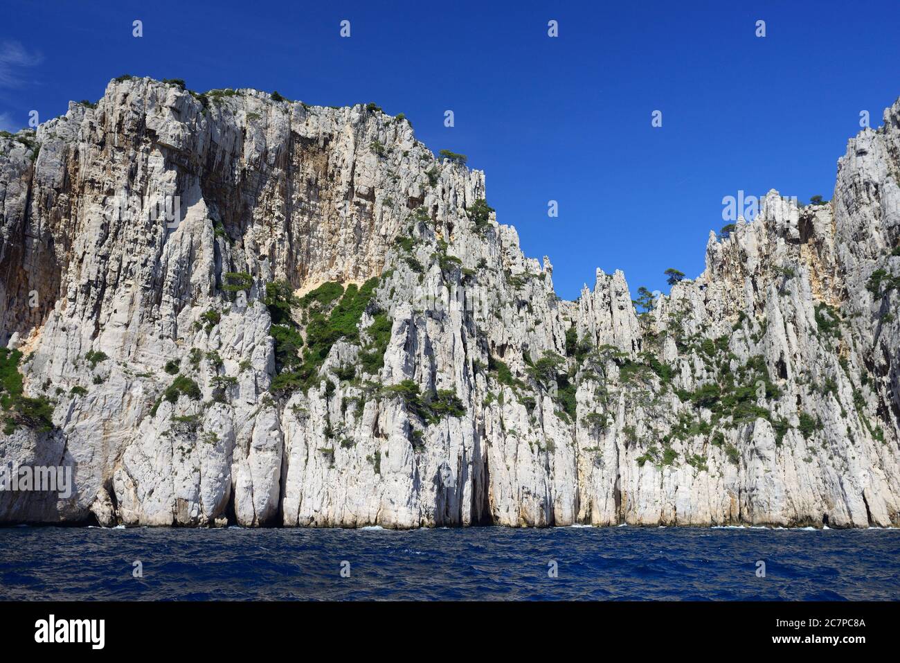 limestone cliffs in a calanque near Cassis France Stock Photo - Alamy