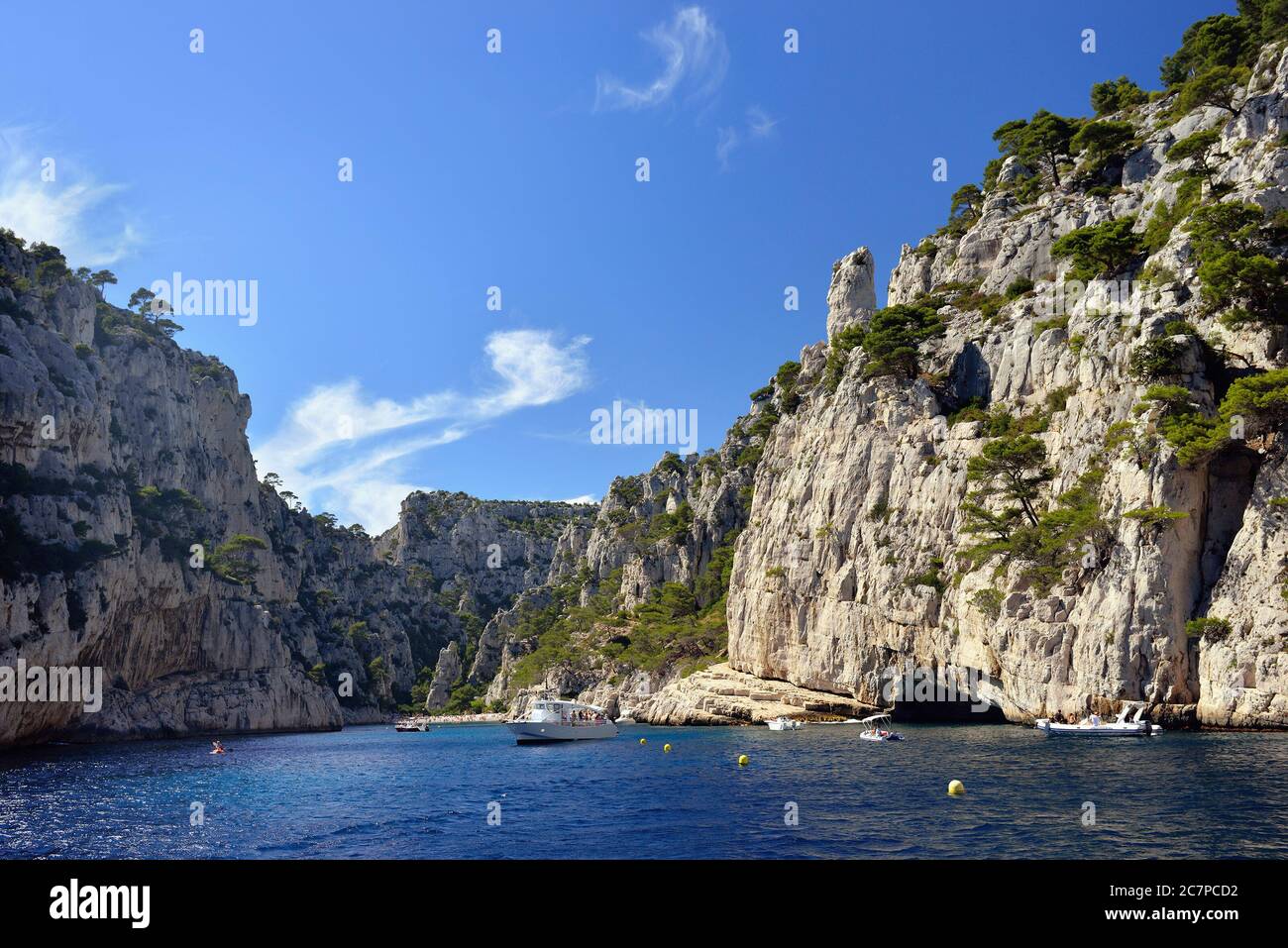limestone cliffs in a calanque near Cassis France Stock Photo - Alamy