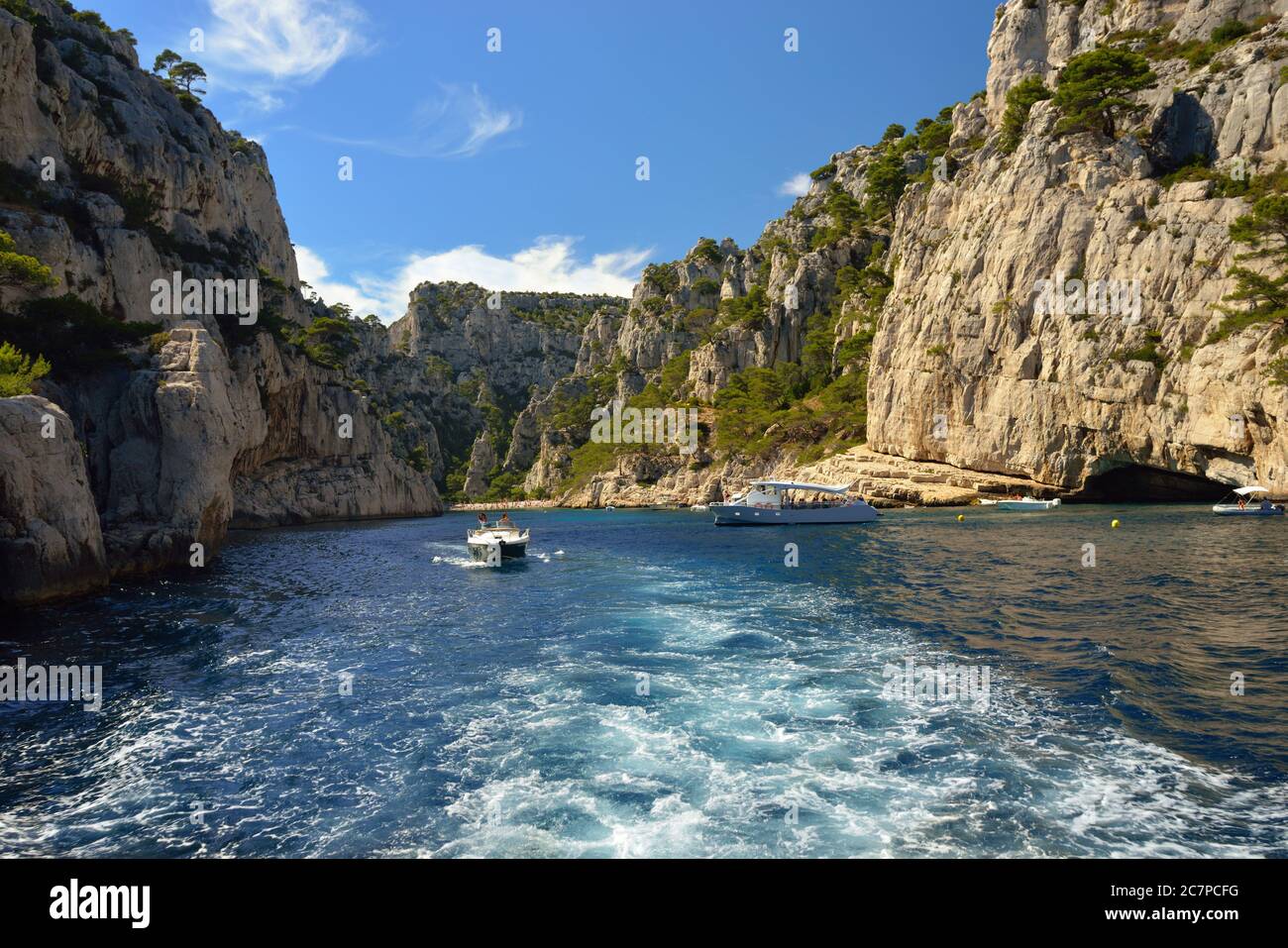 limestone cliffs in a calanque near Cassis France Stock Photo - Alamy