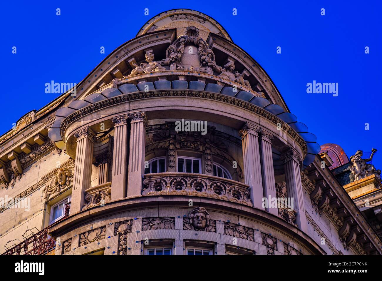 Belgrade / Serbia - January 1, 2020: Old historic building with ...