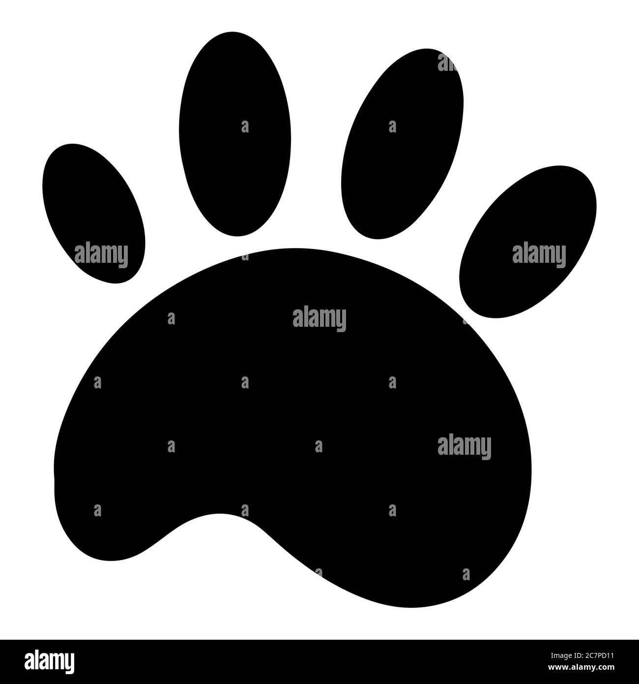 Animal Paw or Foot Print Illustration Logo Stock Photo - Alamy