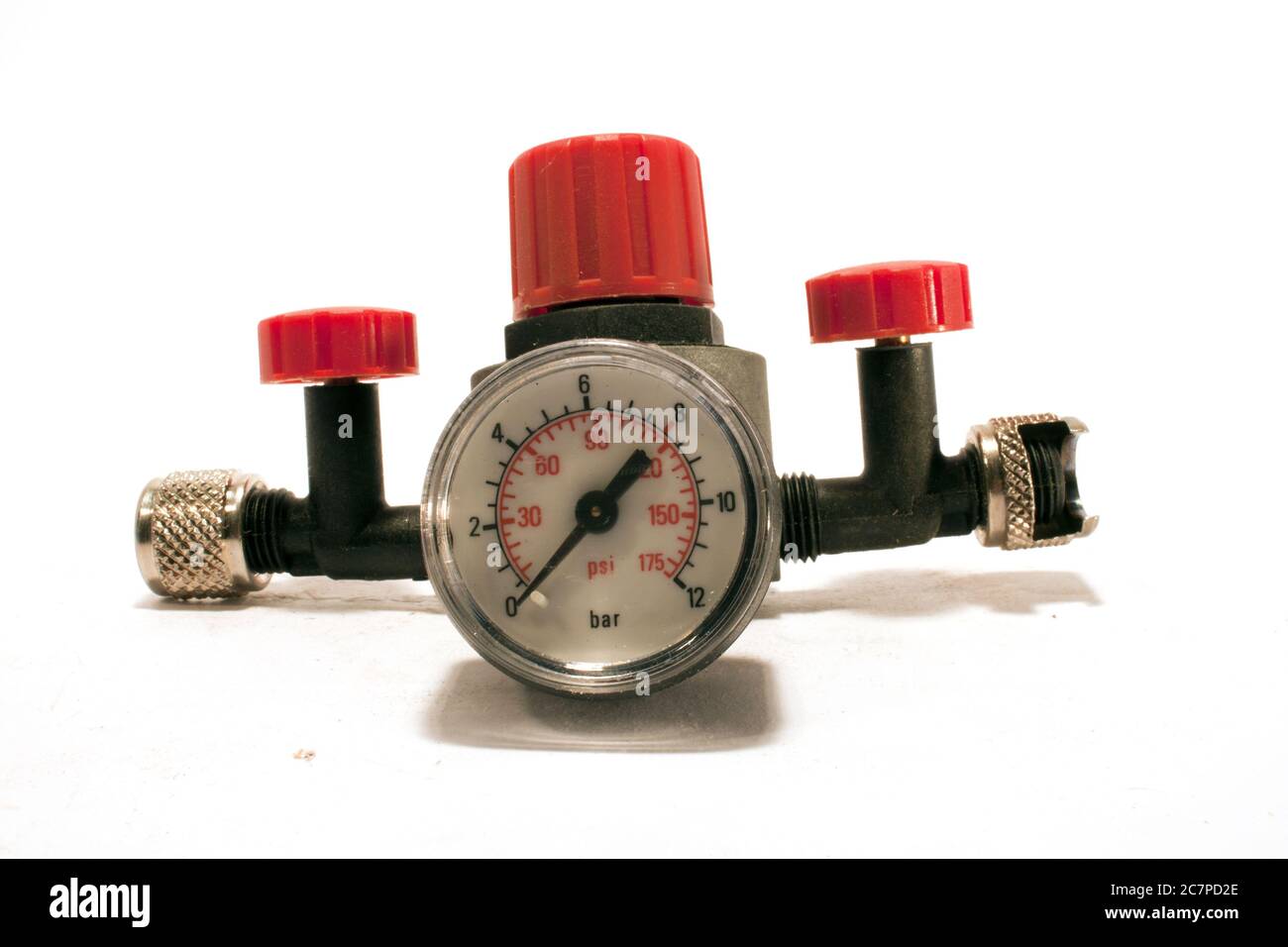 Closeup shot of compressor valve isolated on white background Stock ...