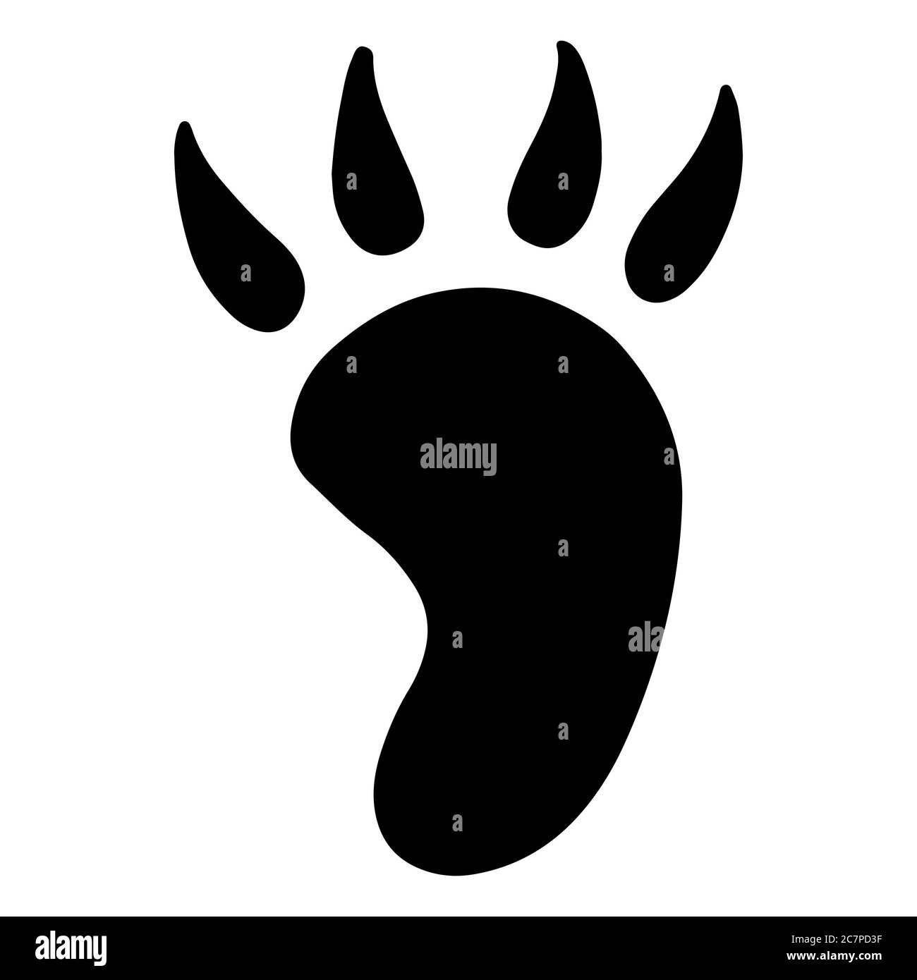 Animal Paw or Foot Print Illustration Logo Stock Photo - Alamy