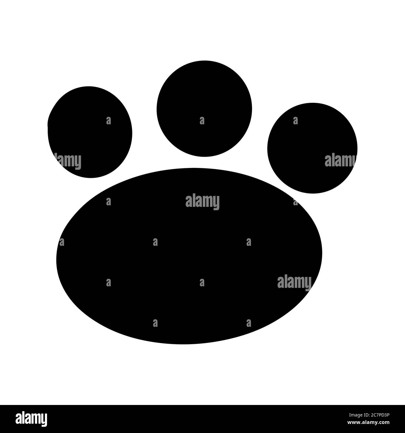 Animal Paw or Foot Print Illustration Logo Stock Photo - Alamy